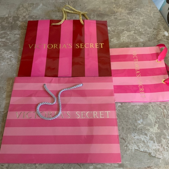 Victoria's Secret | Bags | Euc Three Victorias Secret Paper Bags | Poshmark